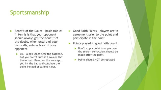 Basic rules ppt | PPTX | Tennis | Sports