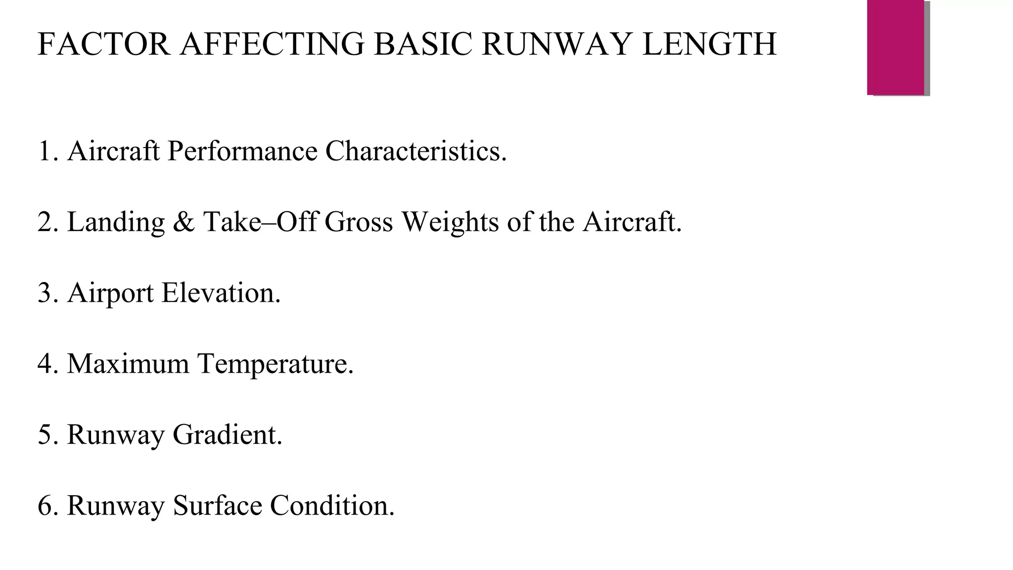 Basic runway length | PPT