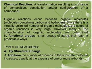 Basic rxns in org chem | PPTX