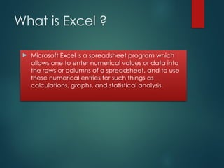 Advanced Excel Training Presentation to employees | PPTX