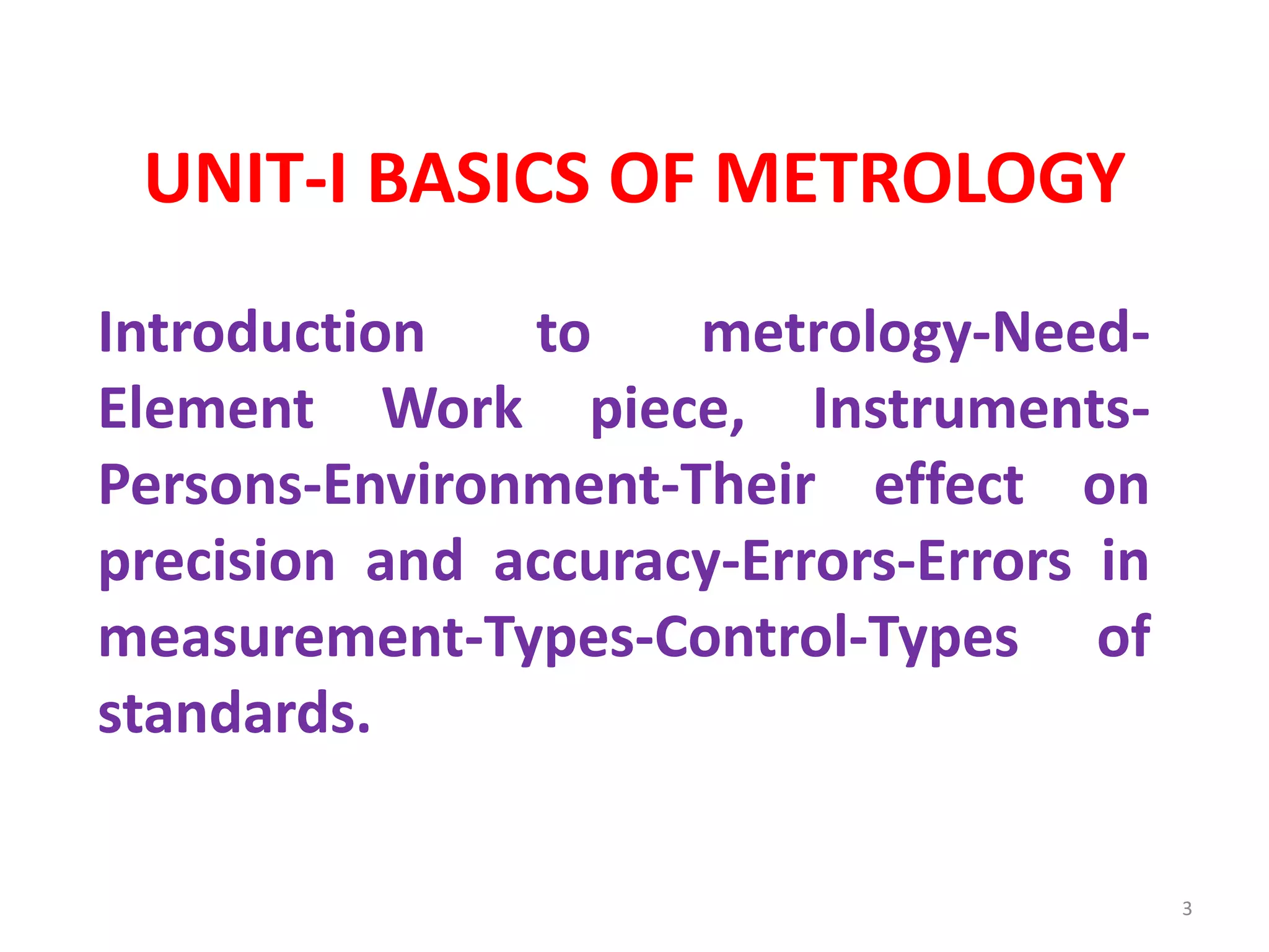 Basics --- metrology and measurements | PPTX | Physics | Science