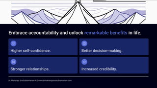 Basics of Accountability. - Taking Responsibility for Actions and ...