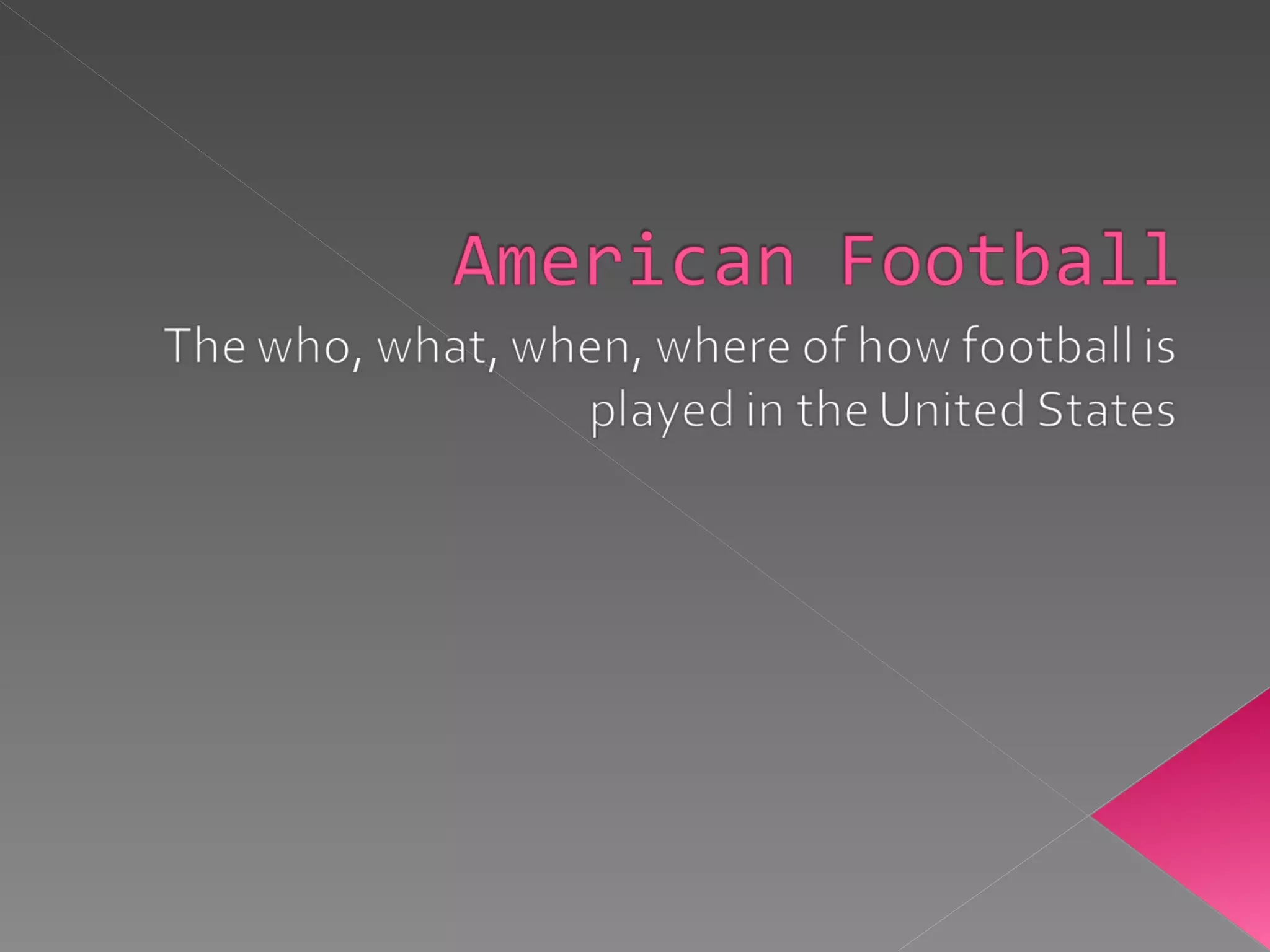 Basics of American Football | PPT