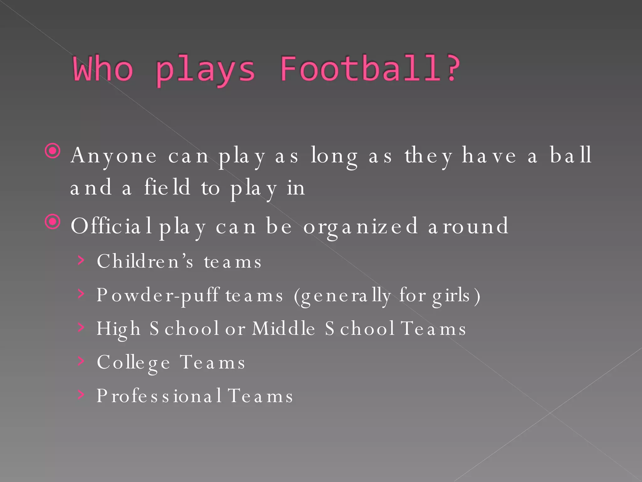 Basics of American Football | PPT