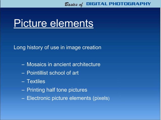 Basics Of Digital Photography | POT