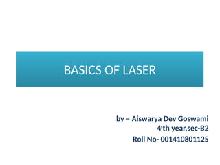 Basics of LASER and its application.pptx