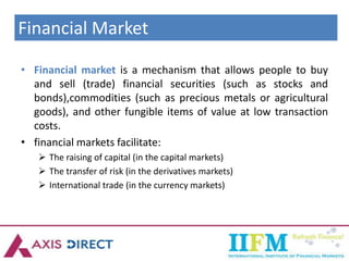 Chapter 1 Financial Markets _ Basics-of-Market. | PDF