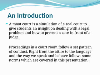 Basics-of-Moot-Court.pptx A moot court competition simulates a court ...