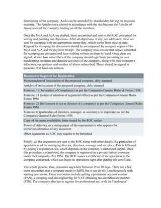 Basics Of Registering A Company | DOC