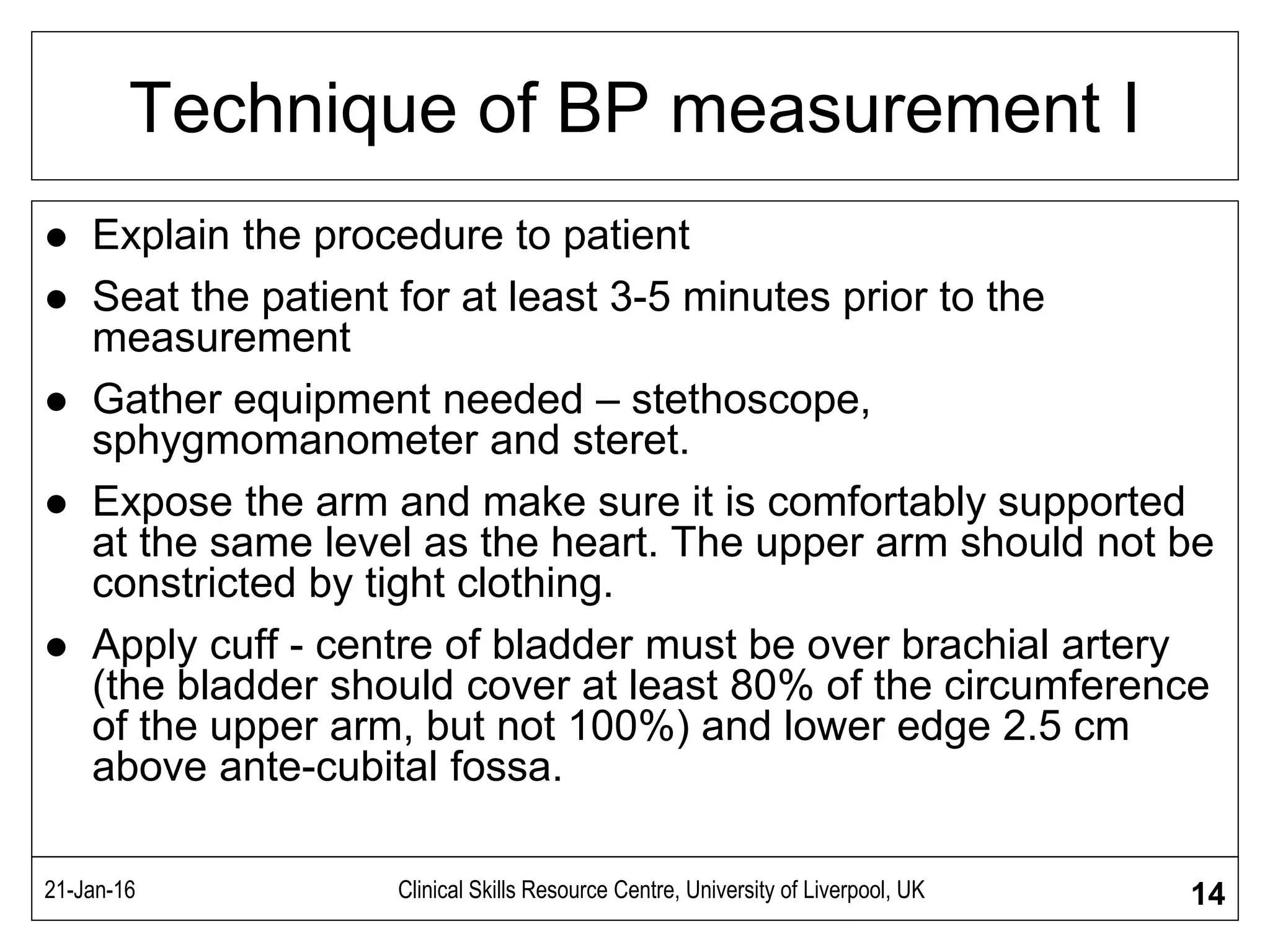 Basics of Taking a Blood Pressure | PPTX