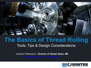 Basics of Thread Rolling | PPTX