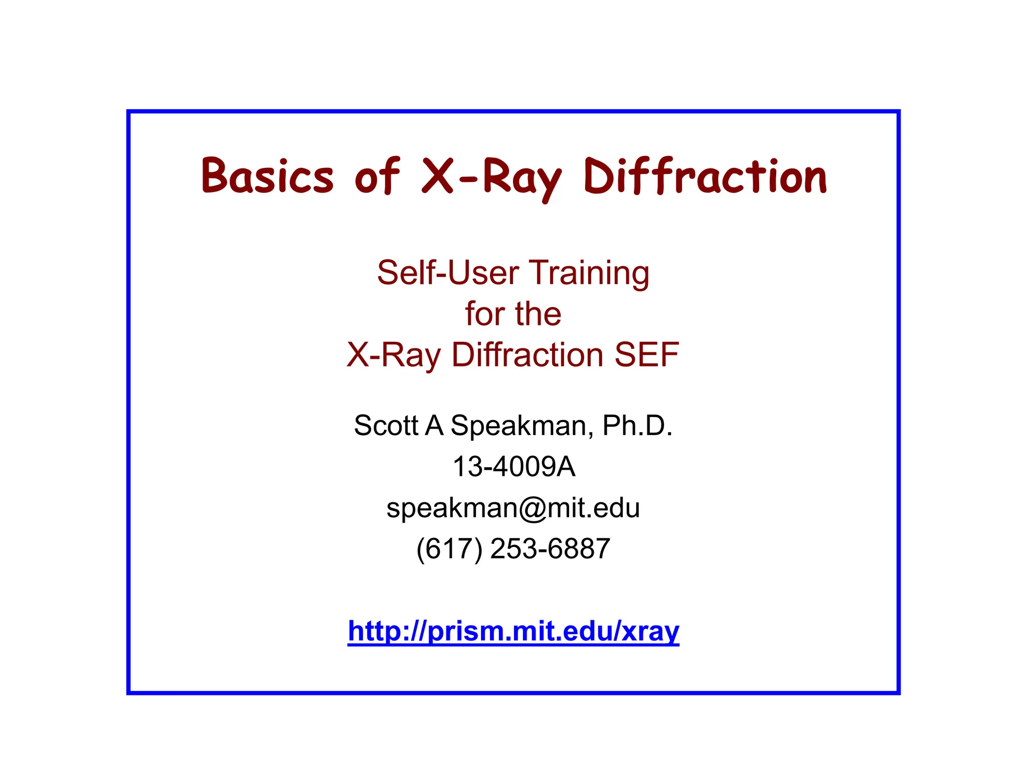 Fundemendals of X Ray Difraction Spectroscopy | PPT