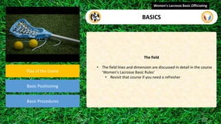 Basics - play of the game.pptx | Lacrosse | Sports