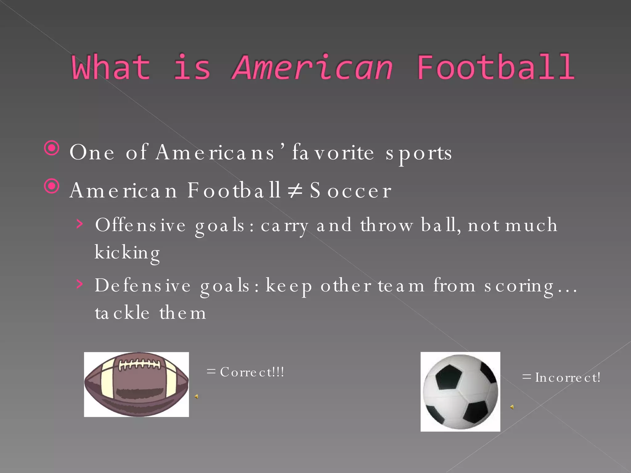 Basics to American Football | PPT