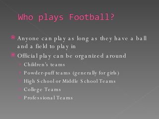 Basics to American Football | PPT