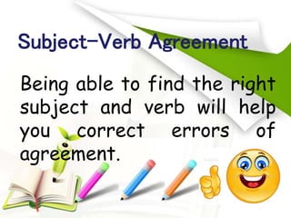 Basic Subject- Verb Agreement | PPTX