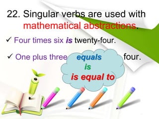Basic Subject- Verb Agreement | PPTX