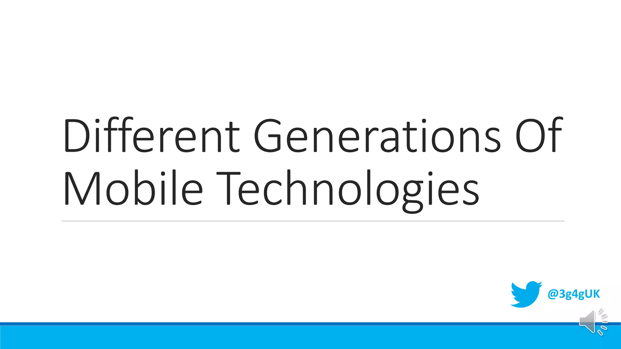 Different Generations Of Mobile Technologies | PDF