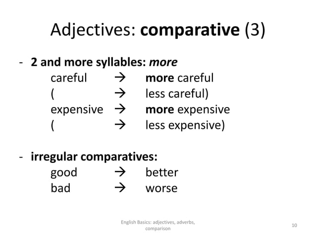Basics 06 - adjectives, adverbs, comparison.pptx