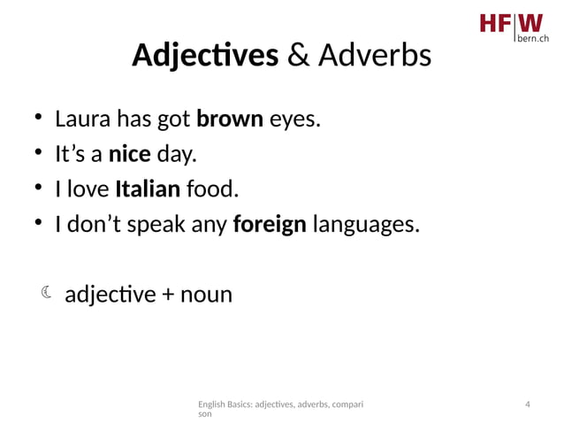 Basics 06 - adjectives, adverbs, comparison.pptx