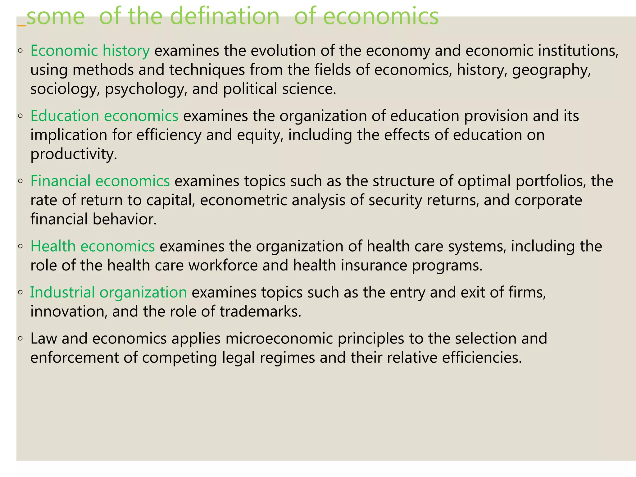 Basics to economics and finance | PPTX