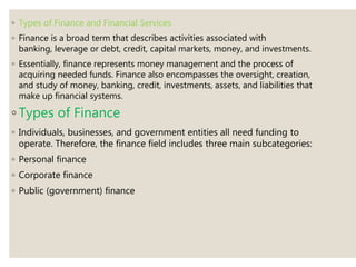 Basics to economics and finance | PPTX