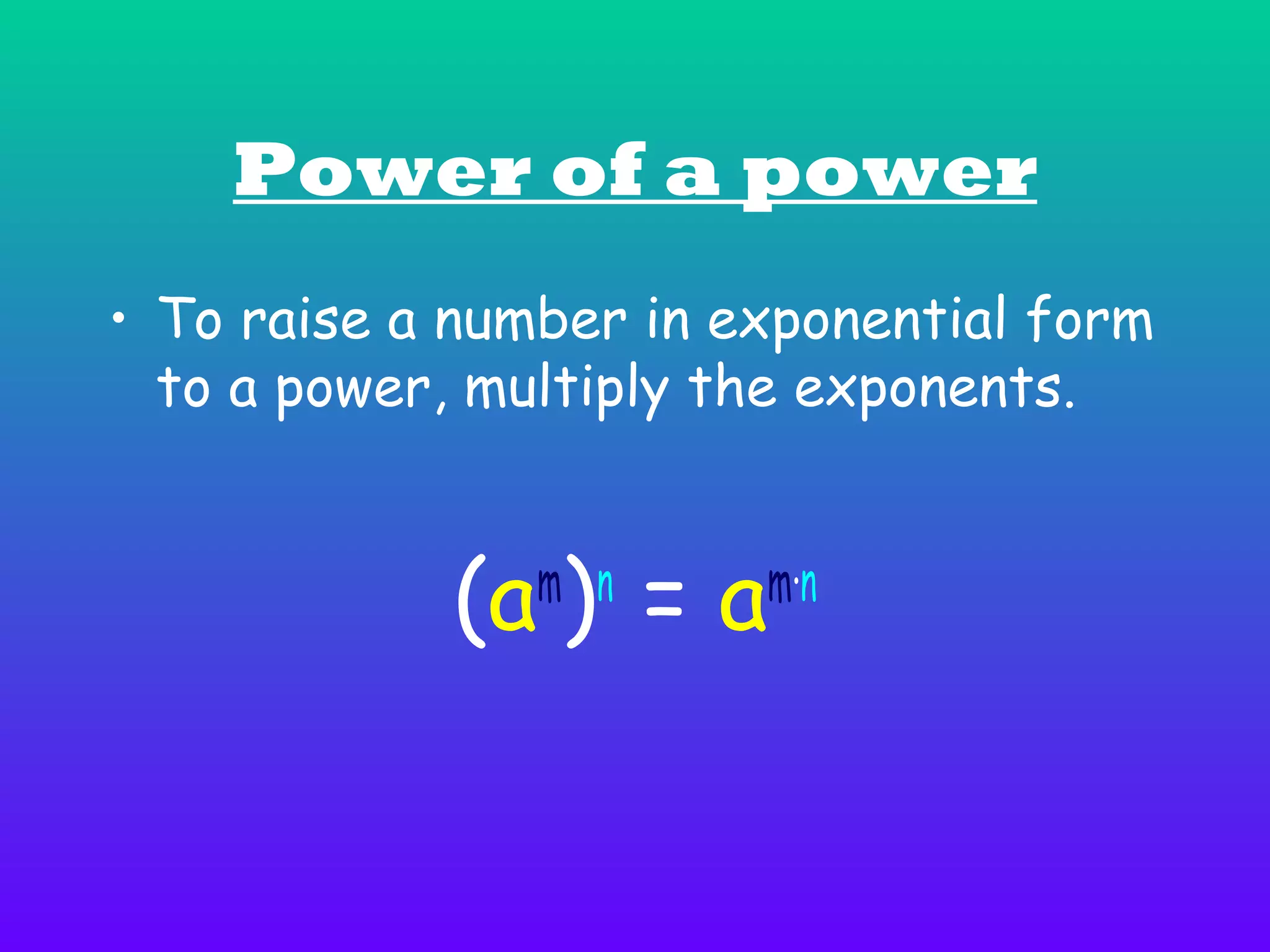 Basics about exponents | PPT