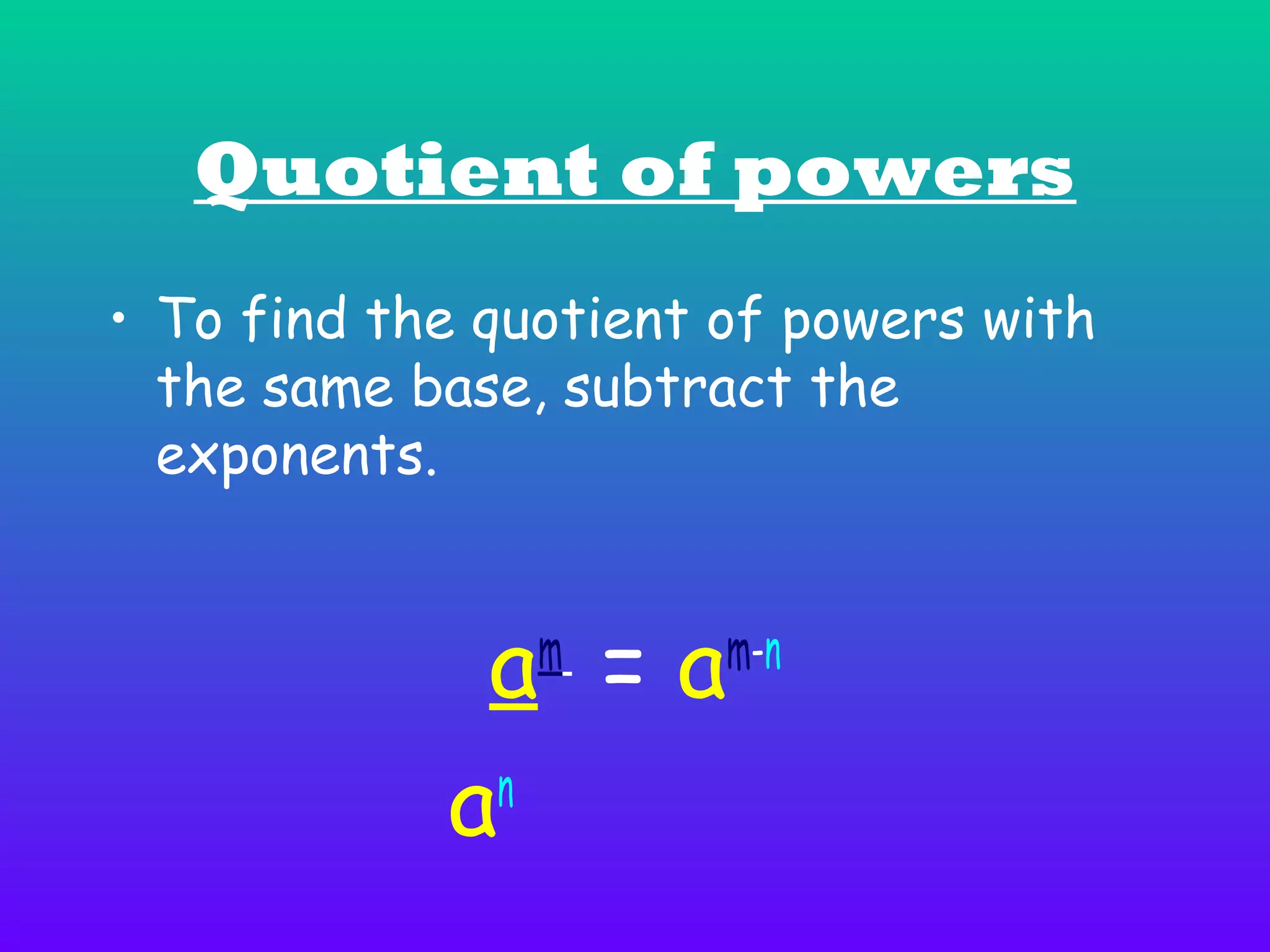 Basics about exponents | PPT