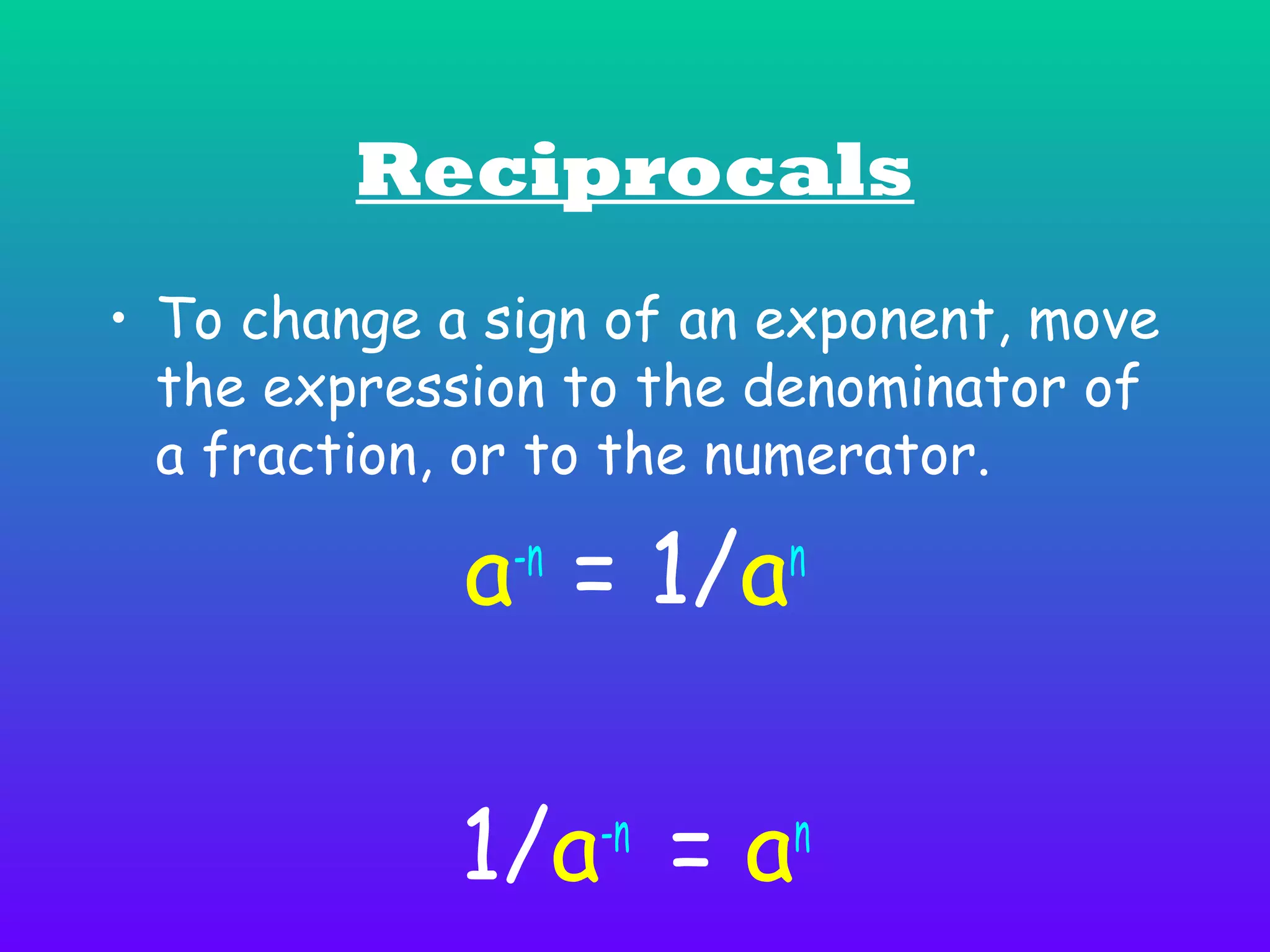 Basics about exponents | PPT