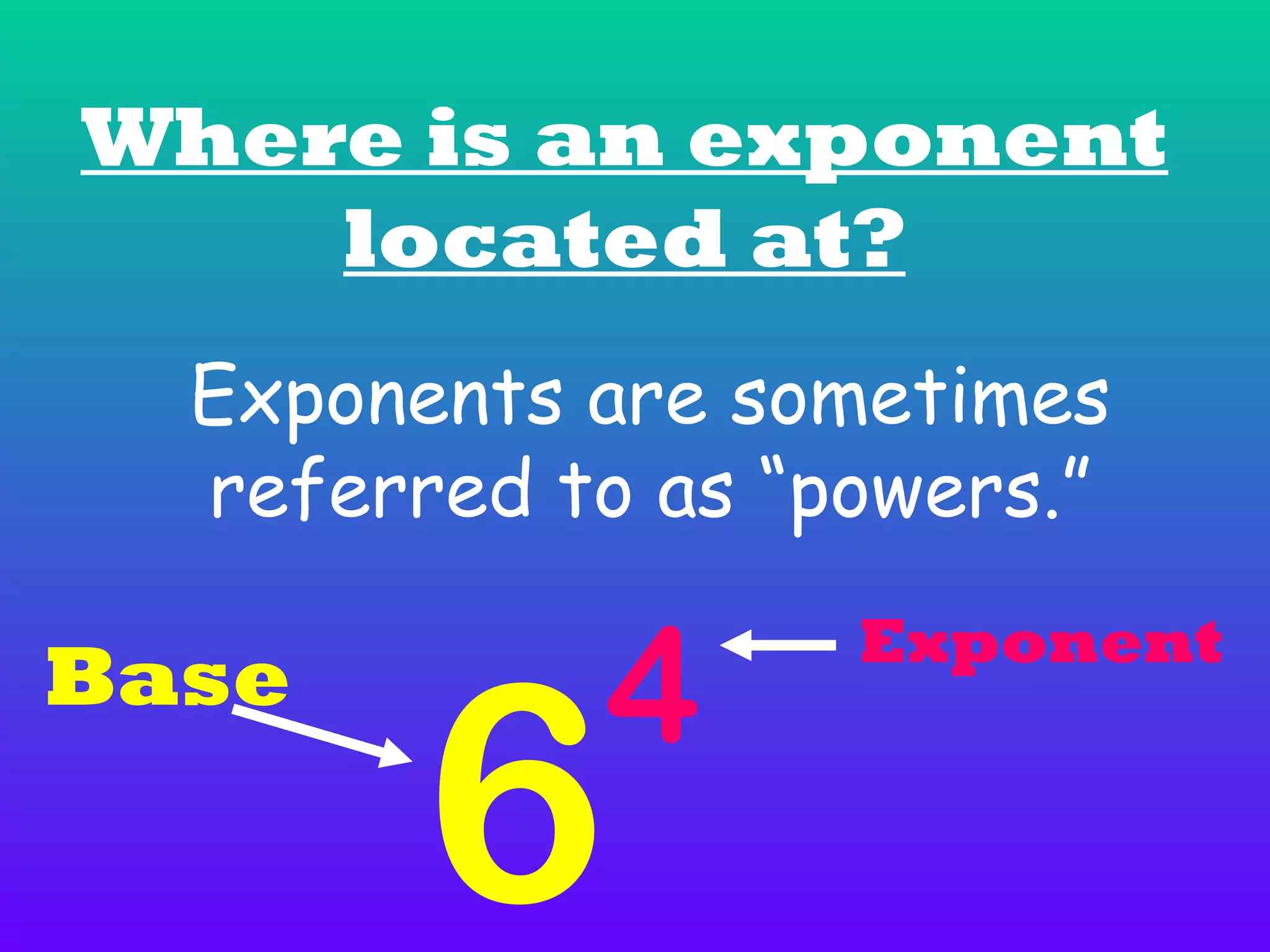 Basics about exponents | PPT