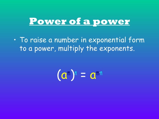 Basics about exponents | PPT