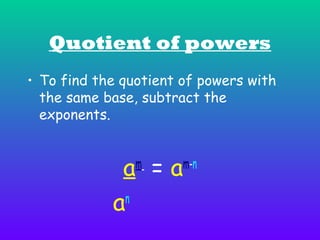 Basics about exponents | PPT