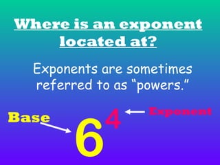 Basics about exponents | PPT