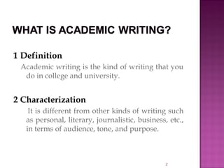 Basics academicwriting ｭ | PPT