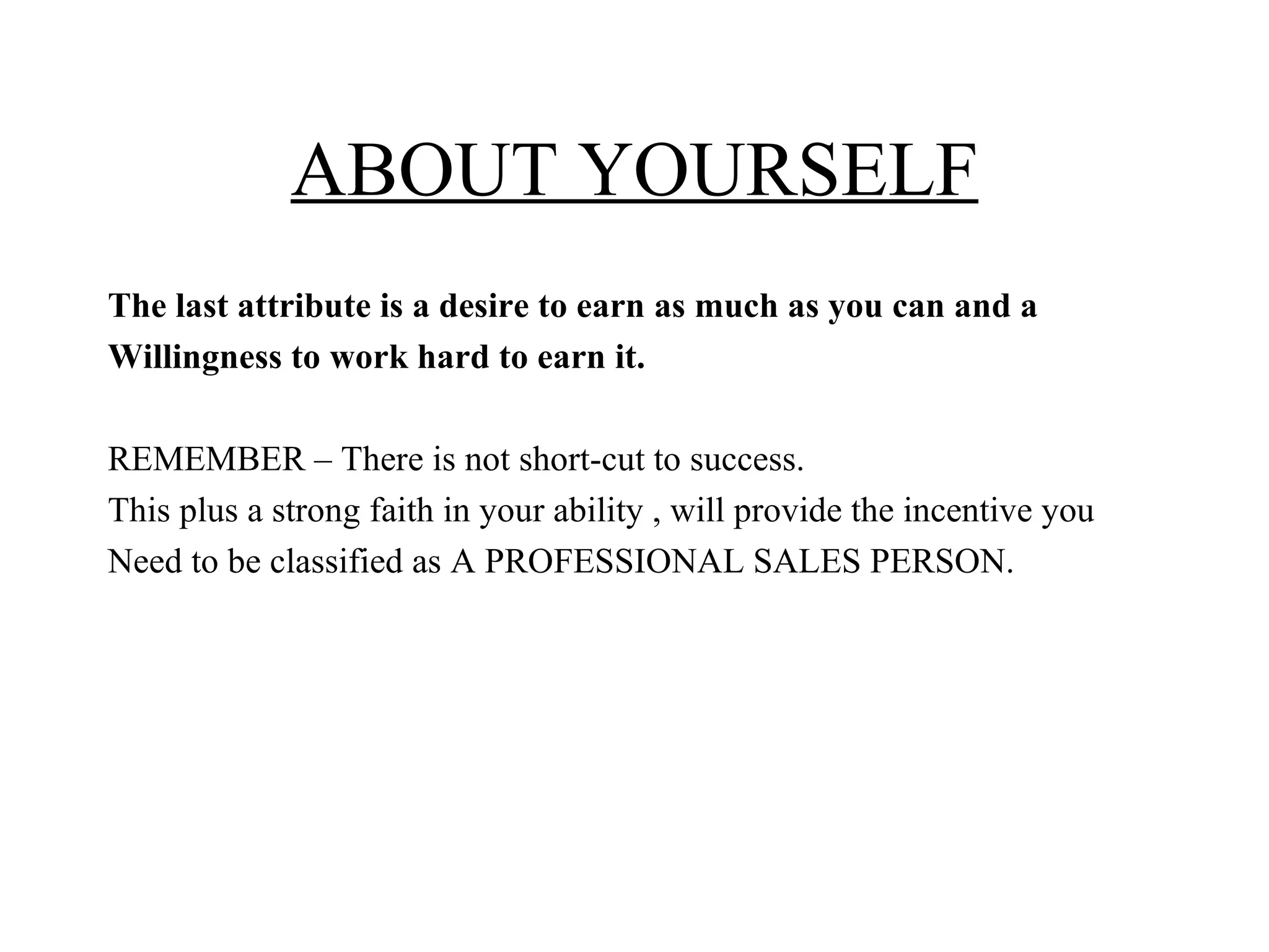 Basic sales training | PPT