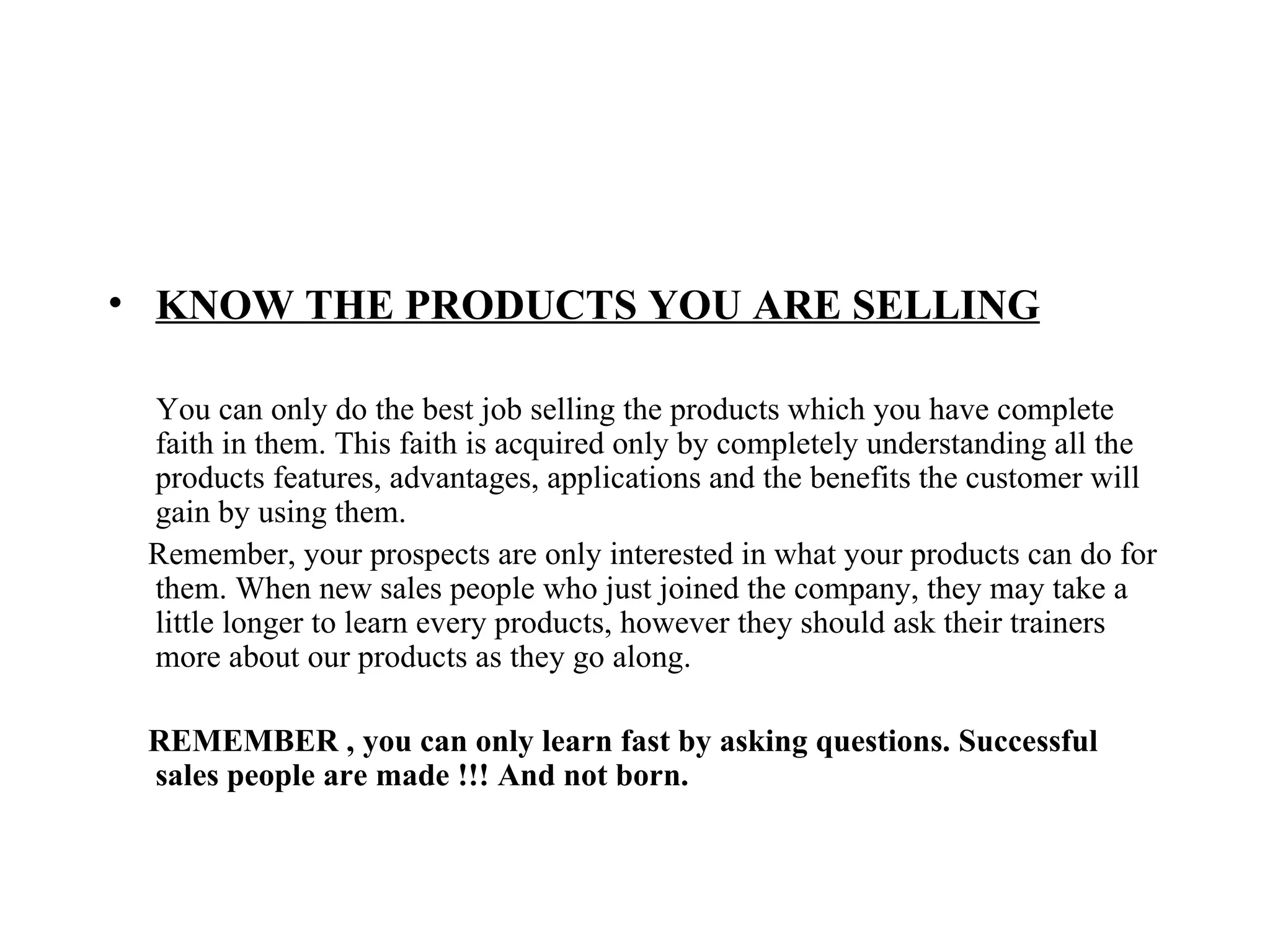 Basic sales training | PPT