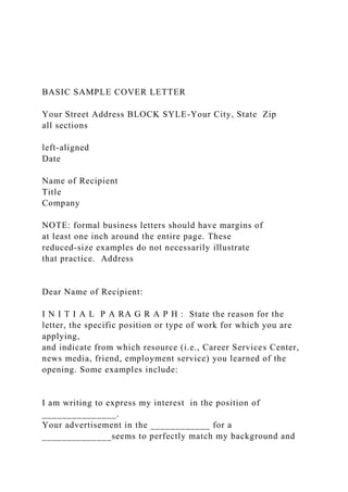 BASIC SAMPLE COVER LETTER Your Street Address BLOCK SYLE-.docx