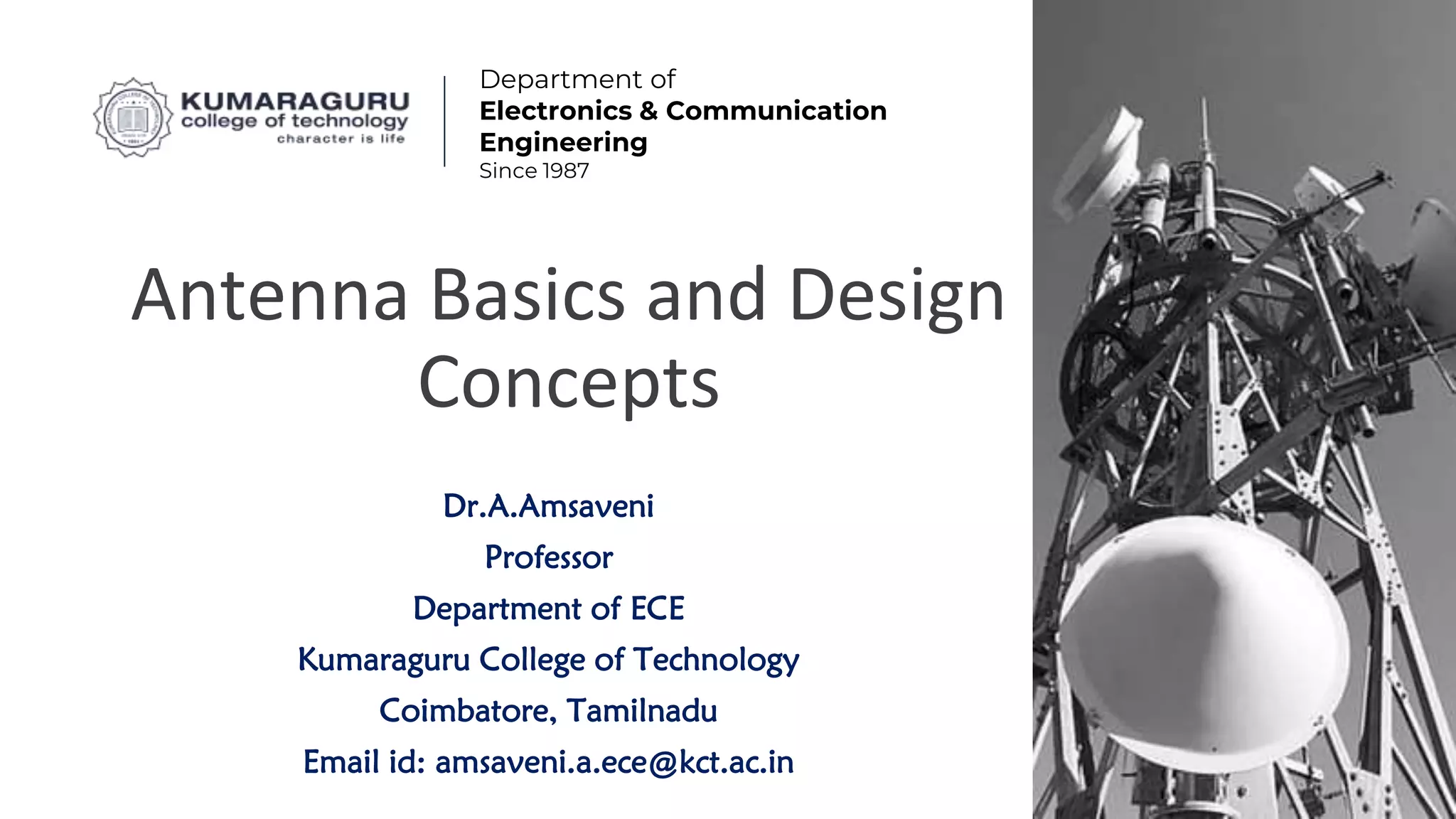 Basics and design of antenna | PPTX