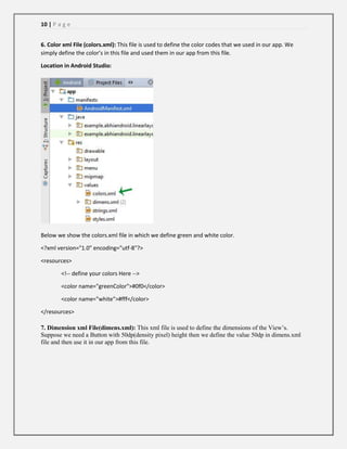 Basics and different xml files used in android | PDF