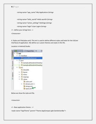 Basics and different xml files used in android | PDF
