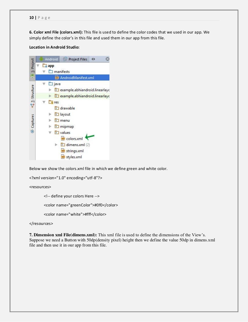 Different Xml Files Used In Android