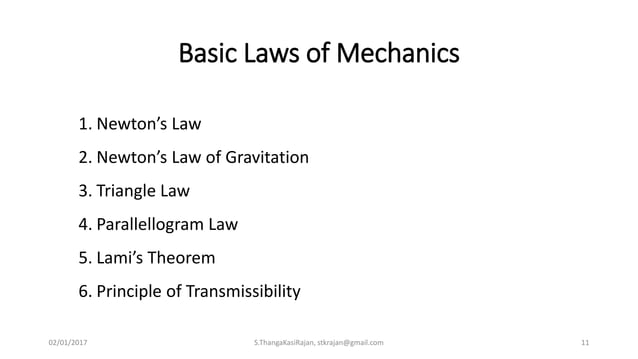 Basics and statics of particles unit i - GE6253 PPT | PPSX | Physics ...