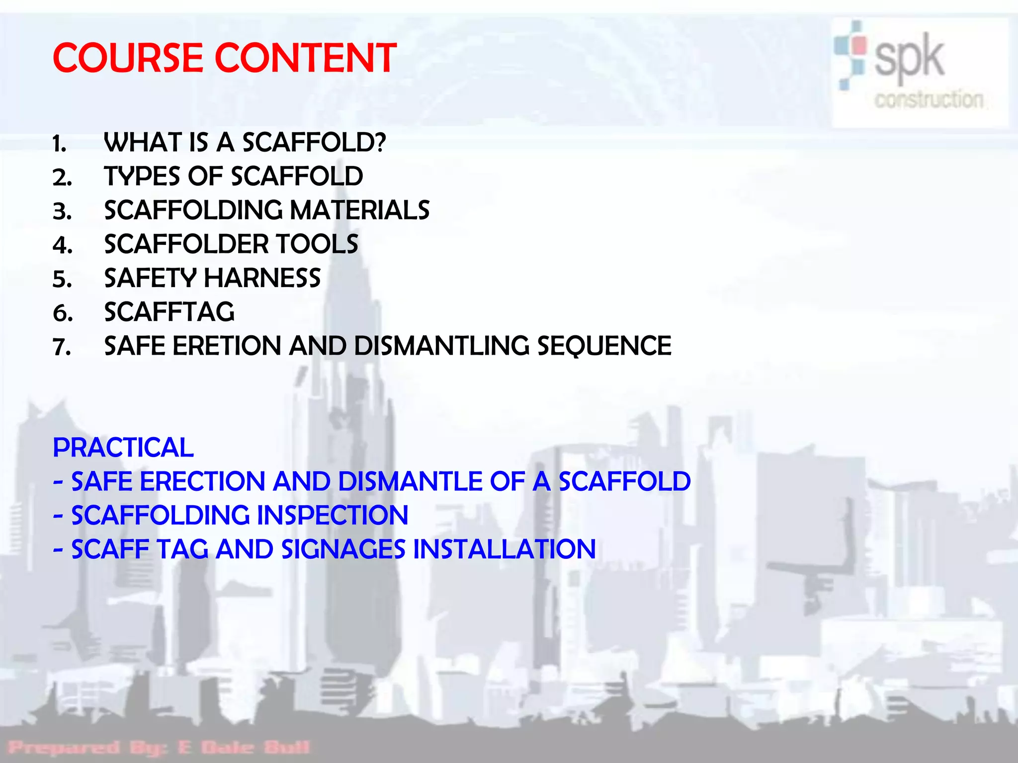 Basic Scaffolding Awareness | PPTX