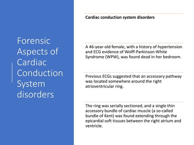 Basic science and forensic pathology aspects of cardiac conduction ...