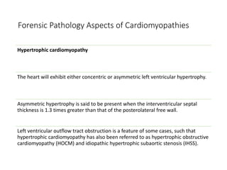 Basic science and forensic pathology aspects of cardiomyopathies | PPTX