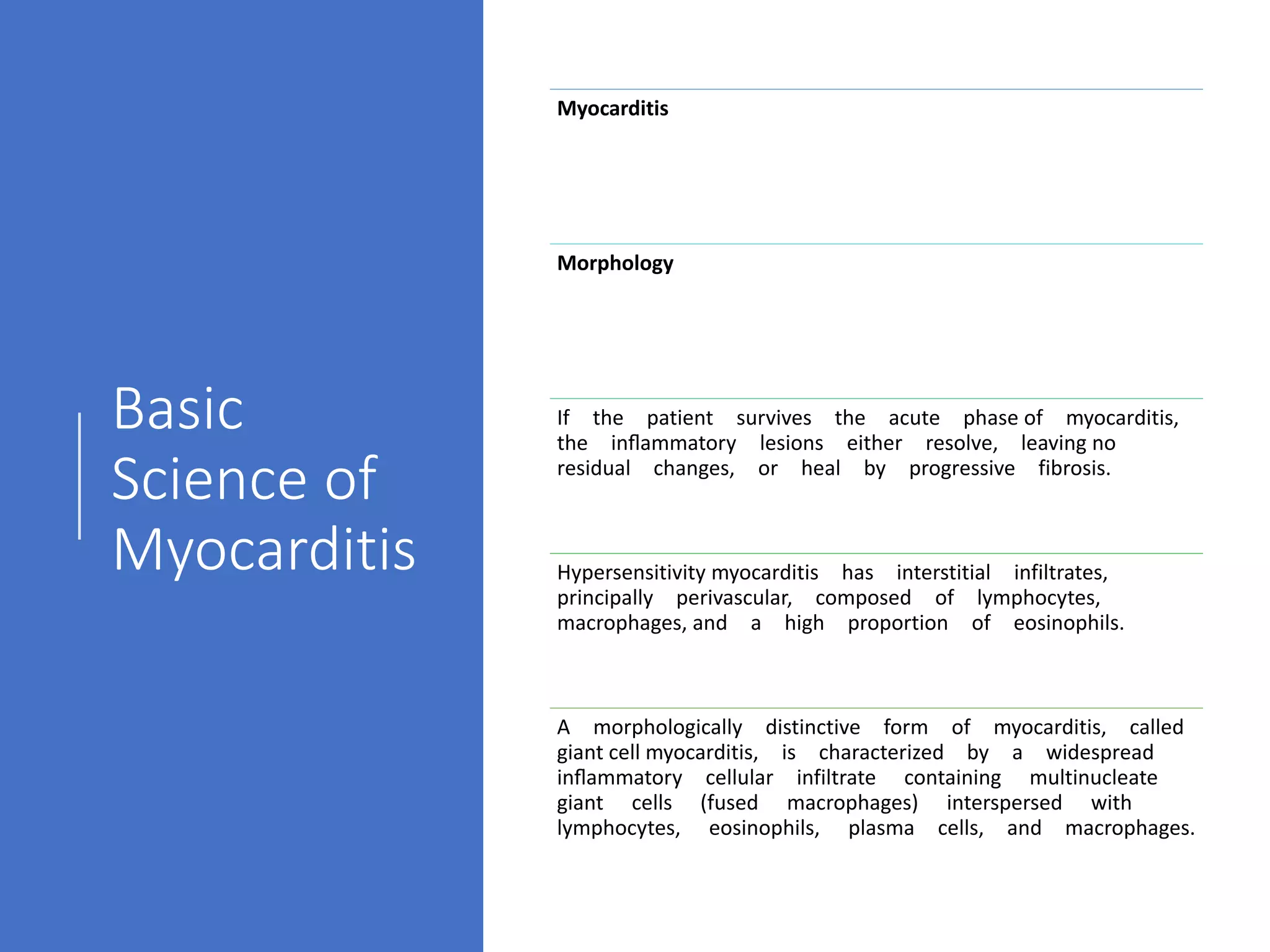 Basic science and forensic pathology aspects of myocarditis | PPTX