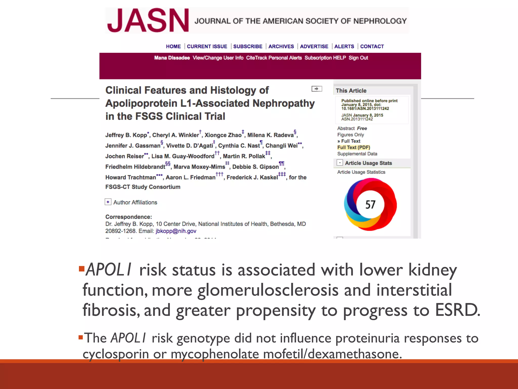 Basic science apol1 gene and nephrocyte chaken | PDF