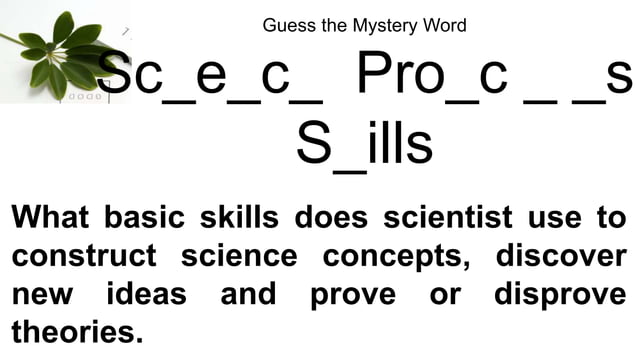 Basic Science Process Skills.pptx | Physics | Science