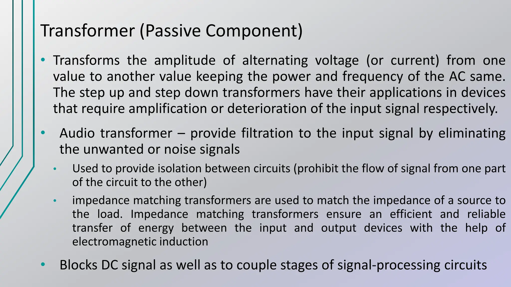 Basic Components of Electrical and Electronics Circuits & Functions | PPTX