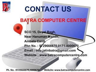 Basic Computer Course in Ambala ! Batra Computer Centre | PPTX ...